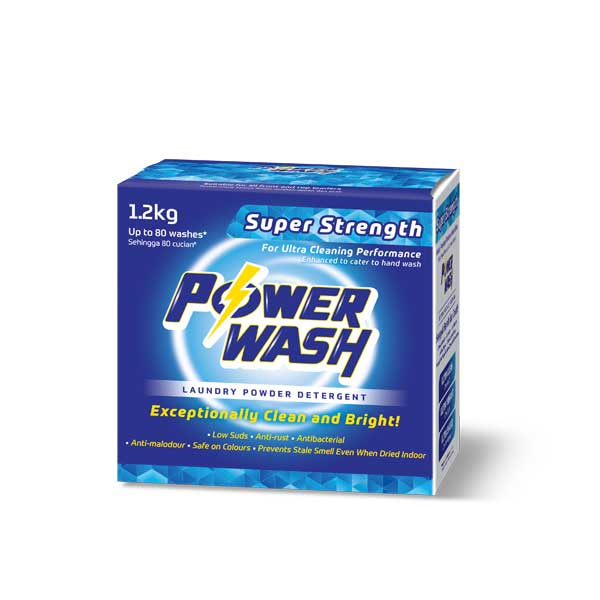 PowerWash Laundry Powder Detergent - Super Strength 1.2kg | Shopee Malaysia