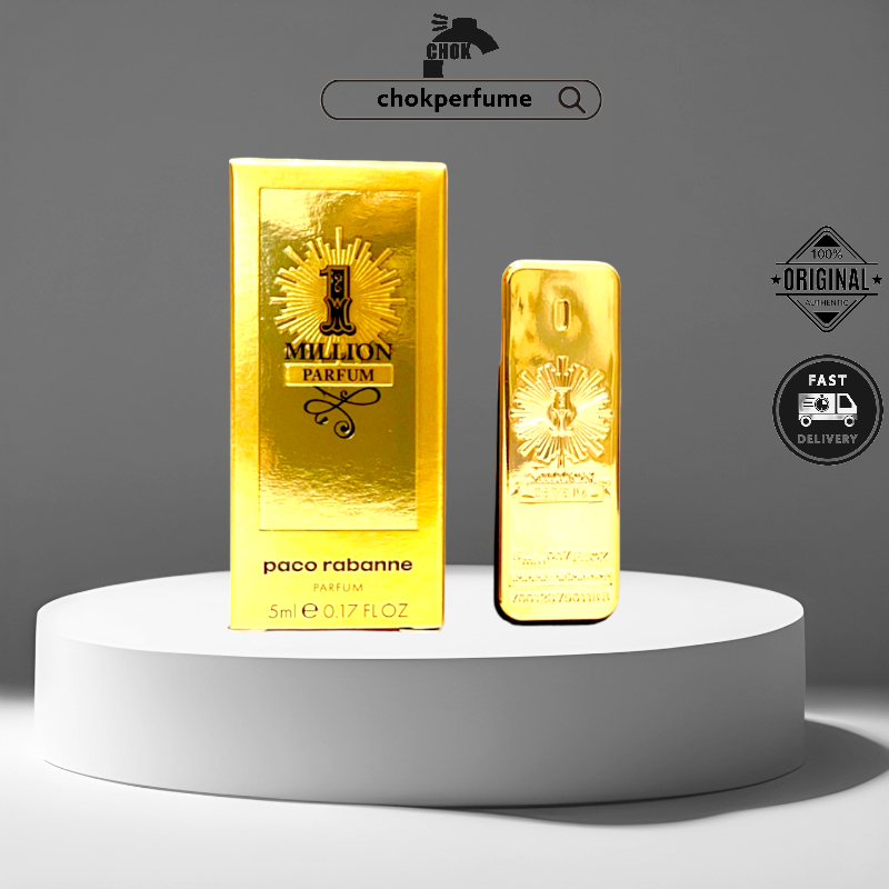 Authentic Paco Rabanne 1 Million Parfum 5ml Perfume Miniature (M ...