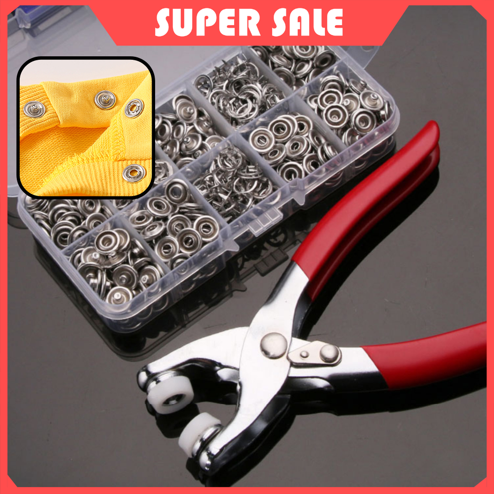 Snap Button Plier Metal 9.5mm Snap Button Set Snap Button Fastener DIY ...