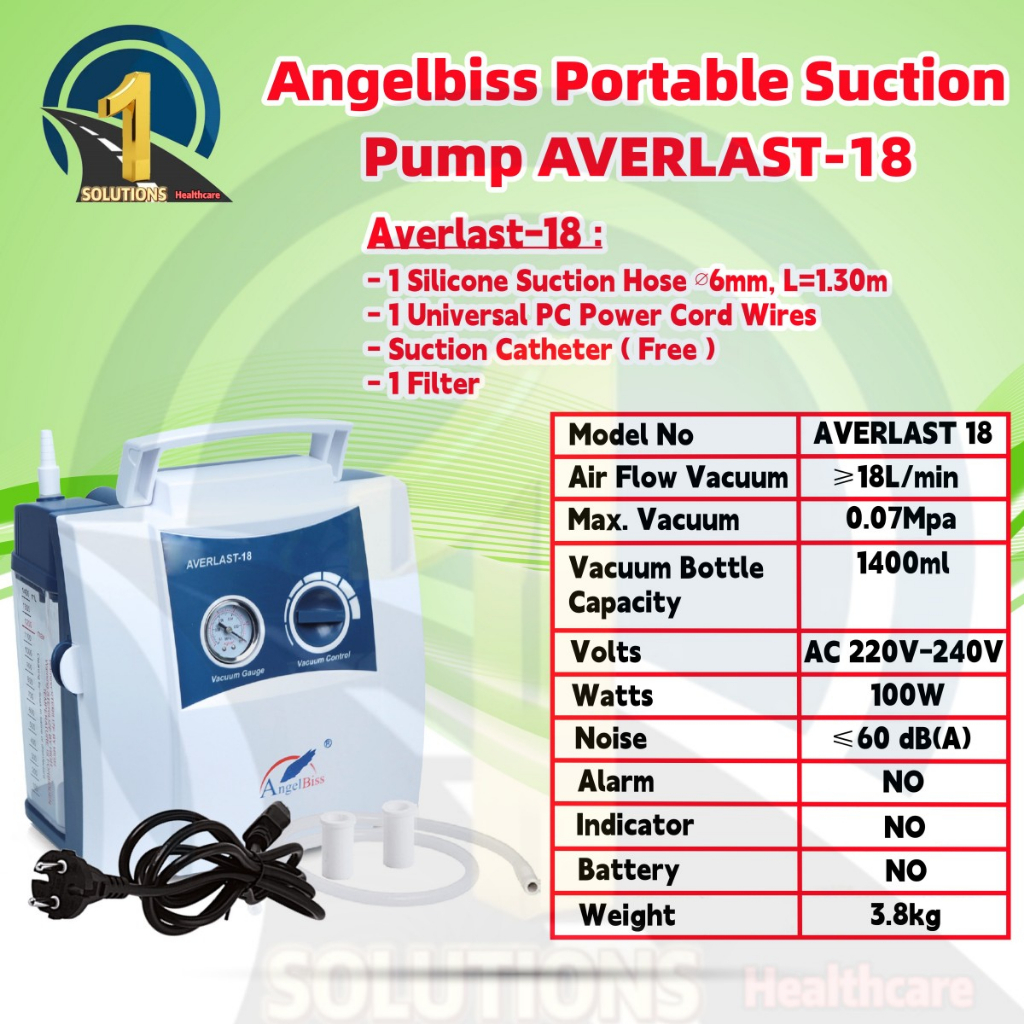 Angelbiss Portable Phlegm Suction Pump AVERLAST-18 | Shopee Malaysia