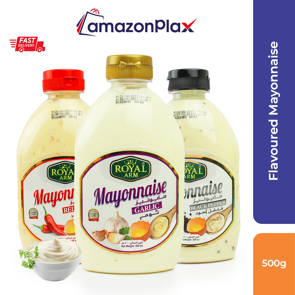 Royal Arm Flavored Mayonnaise 500g ( Red Pepper - Garlic - Black Pepper ...