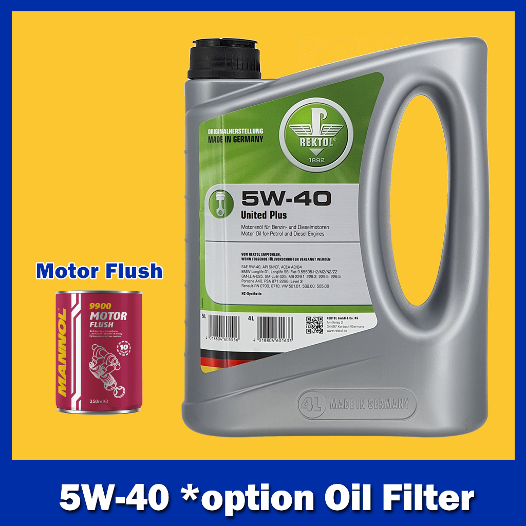 REKTOL 5W-40 (5W40) SN Fully Synthetic Engine Oil 4L | Shopee Malaysia