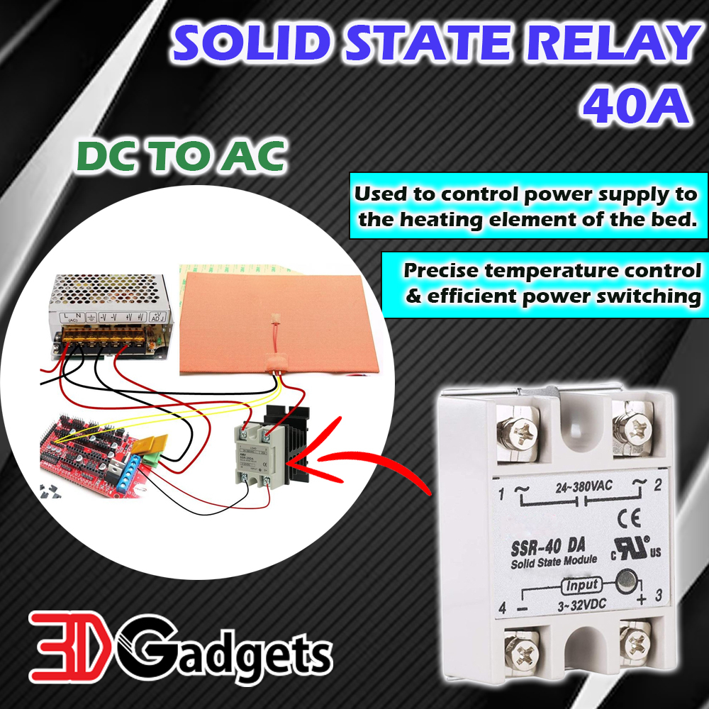 SSR-40DA Solid State Relay Module DC to AC for 3D Printer | Shopee Malaysia