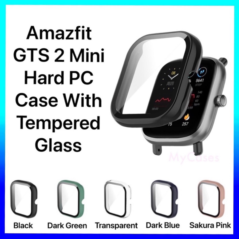 Amazfit GTS 2 Mini Hard PC With Tempered Glass Full Coverage Case GTS2 ...