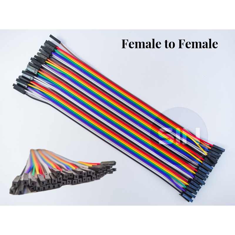 Jumper Wayar Male and Female 40pcs Dupont DIY Experiment Breadboard ...