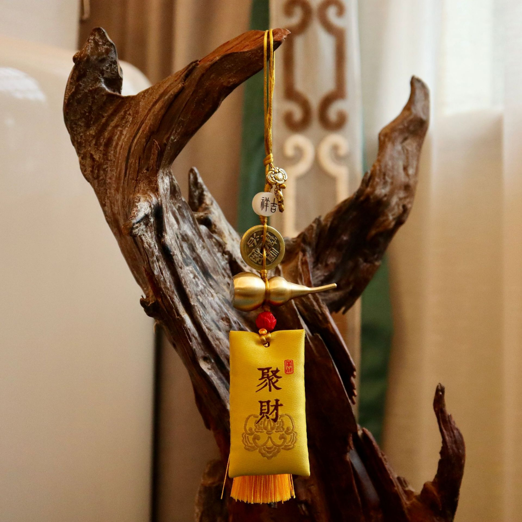 [Fortune Destiny] Feng Shui Copper Gourd Wu Lu Hu Lu with 5 Coins 纯铜葫芦 ...