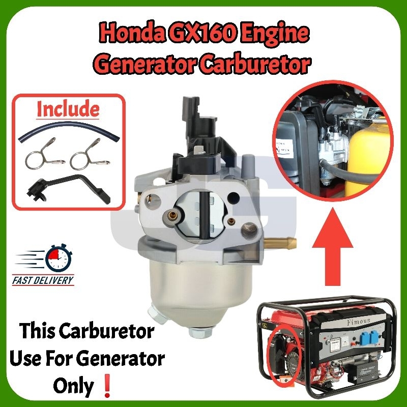 Honda GX160 168F Gasoline Generator Carburetor / 2000W Carburetor ...