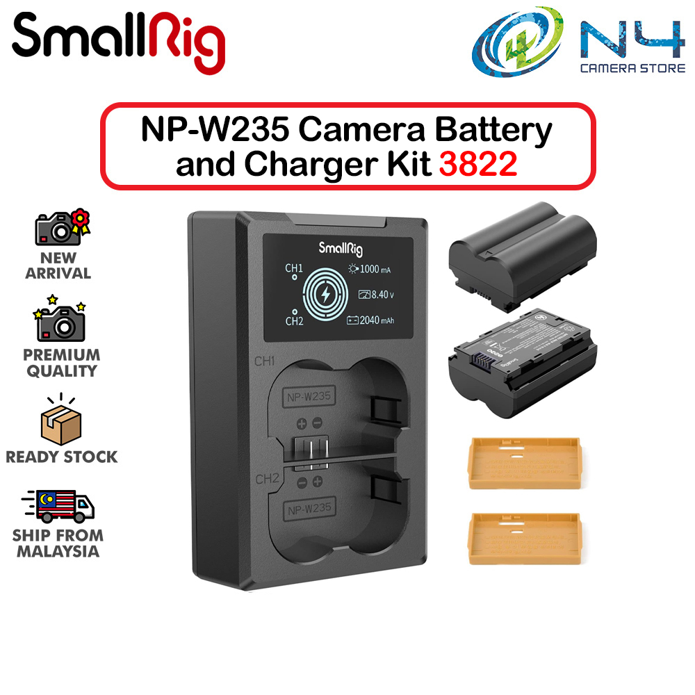 SmallRig NP-W235 Battery Charger Set for Fujifilm NP-W235 Battery ...