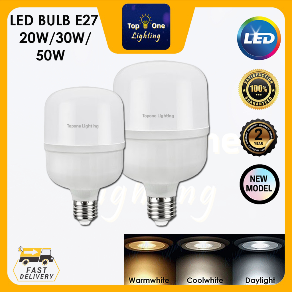 20W / 30W / 50W SUPER BRIGHT LED BULB E27 GLOBE BULB SQUARE BULB MENTOL ...