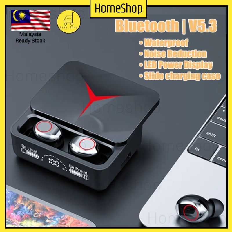 💕 M90 PRO TWS BT EARPHONES TRUE WIRELESS BLUETOOTH EARBUDS NOISE CANCELLING LED DISPLAY GAMING ...