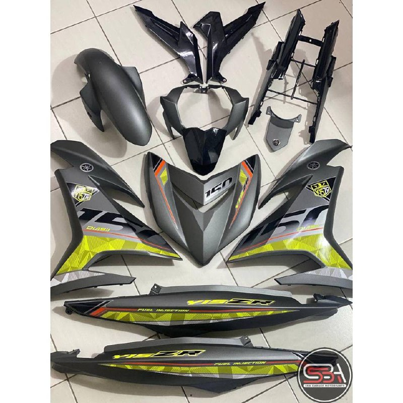 COVERSET Y15ZR V1 V2 DYNAMIC GREY MATT 2019 M SEKI EDITION STRIPE SIAP ...