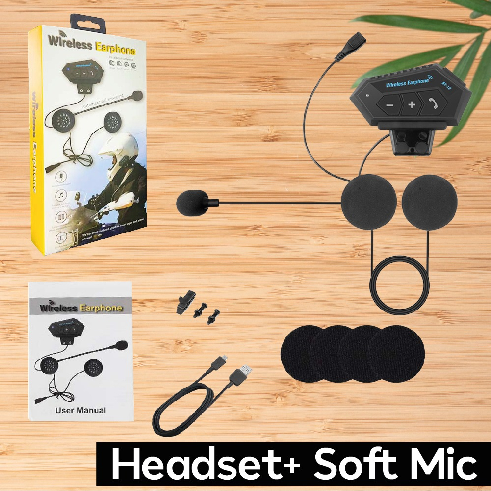 Helmet Bluetooth Headset waterproof motorcycle headphone 2 in 1 for ...