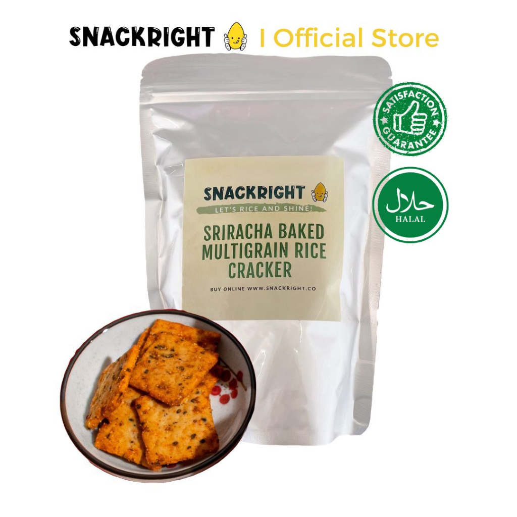 SnackRight Sriracha Baked Multigrain Rice Cracker (Gluten Free) 80g ...