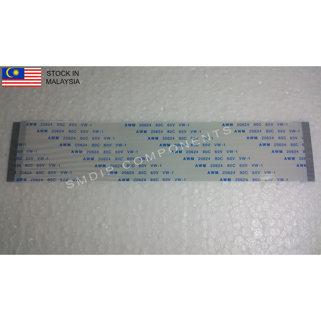 Midas FFC / FPC Cable, 60-pin, 0.5mm Pitch, Same Sided Contacts, 15cm ...