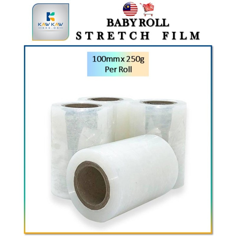 𝐊𝐊𝐒 𝟏𝟎𝟎𝐦𝐦 𝐱 𝟐𝟓𝟎𝐠 𝐌𝐢𝐧𝐢 𝐁𝐚𝐛𝐲 𝐑𝐨𝐥𝐥 🚚 Clear Transparent Wrapping Film ...