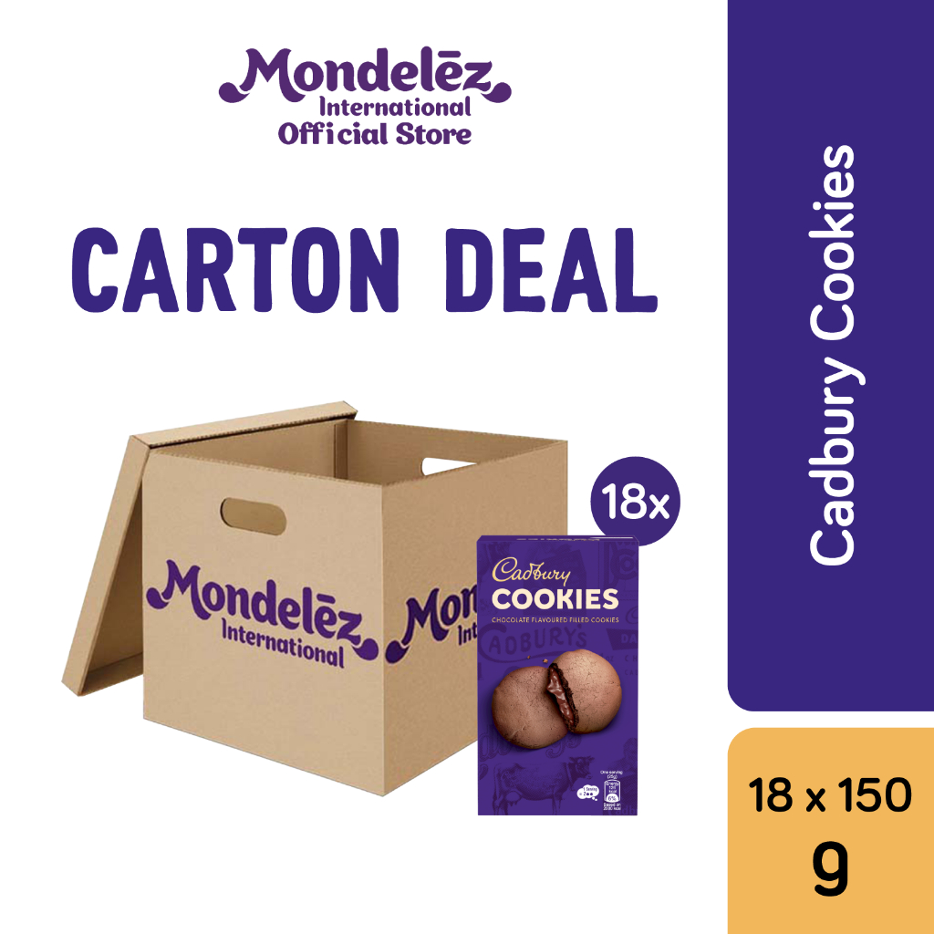 [Carton Deal] Cadbury Cookies (150g x 18) | Shopee Malaysia