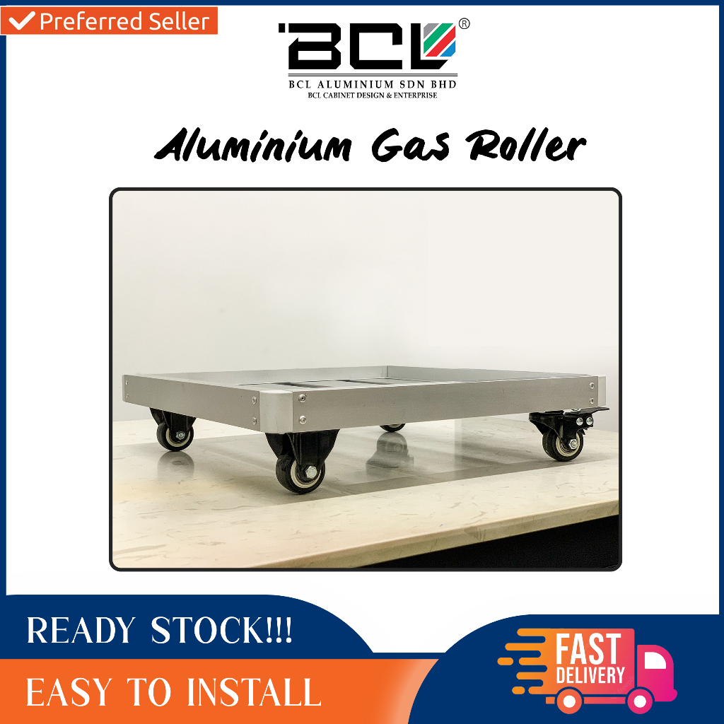 Ready stock[Heavy duty 4 wheel gas roller] Aluminium roda tong gas ...