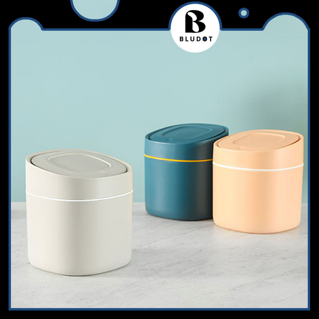 MINI DUSTBIN WITH LID DESK BIN DESKTOP TRASH CAN DESKTOP BIN CAR SMALL ...