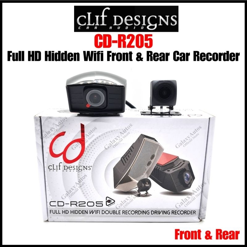 Clif Designs CD-R205 Full HD Hidden Wifi Front & Rear Car Recorder ...
