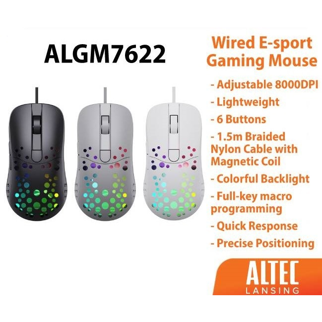 Altec Lansing ALGM7622 Wired Gaming Mouse with Backlight | Shopee Malaysia