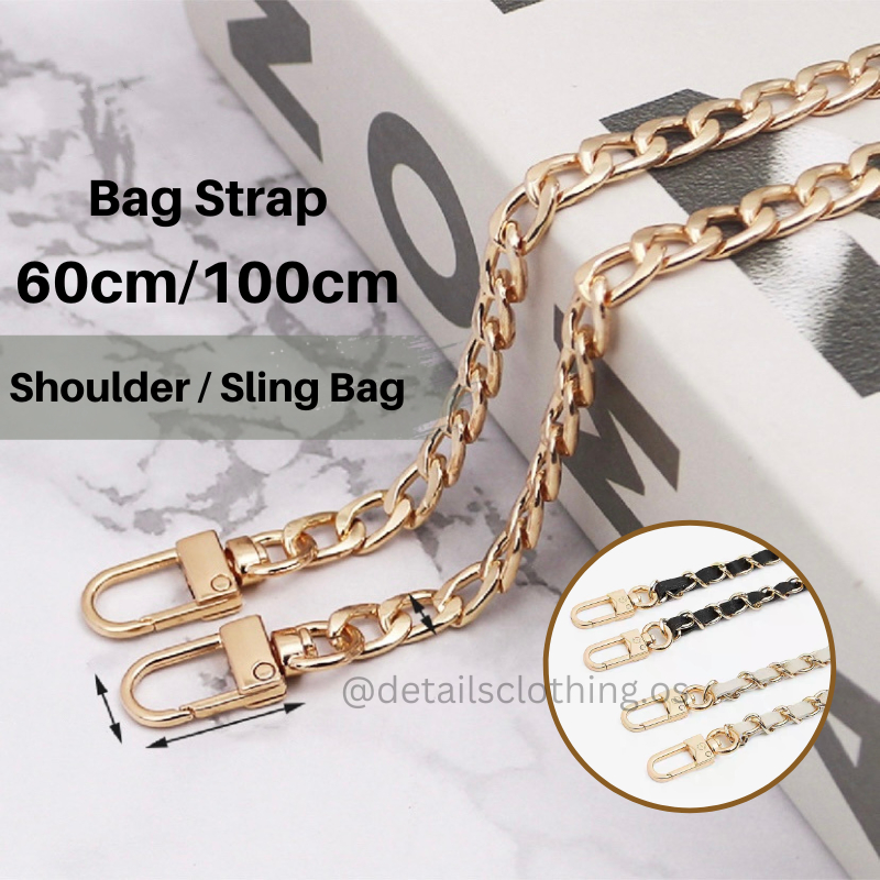 1pc 60/100cm Metal Bag Chain Handbag Strap Crossbody Shoulder Belt ...