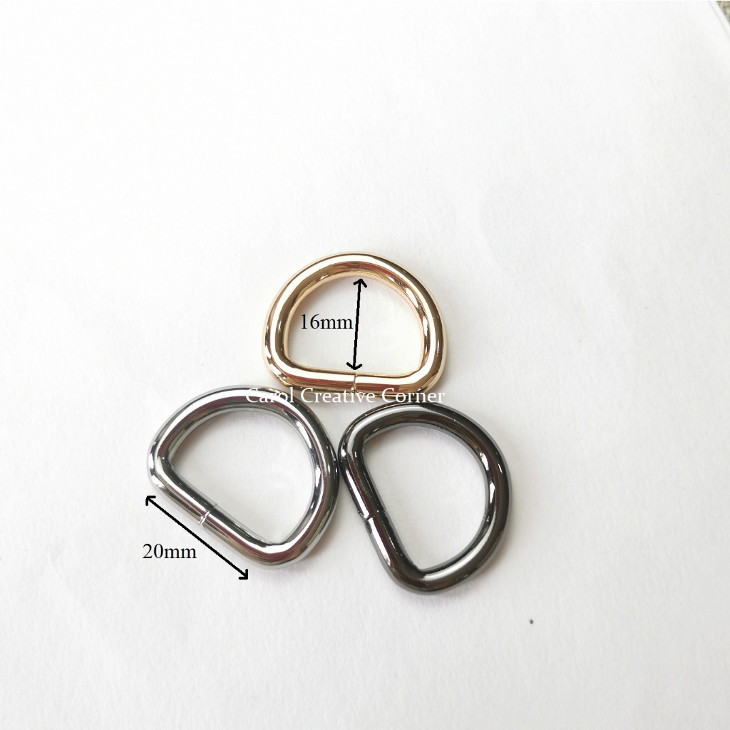 (By Piece) Metal D Ring D-Ring Bag Buckle DIY Bag Accessories | Shopee ...