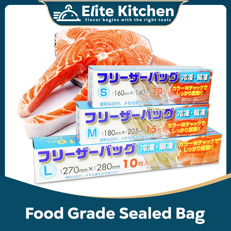 Elite Kitchen - Plastik Sayur Ziplock Food Storage Seal Zip Lock Bag ...