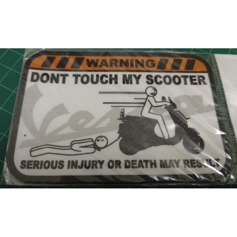 Vespa Warning Sign Magnetic Sticker | Shopee Malaysia