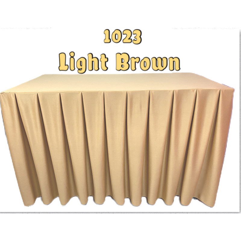 LIGHT BROWN Cover Banquet Table / alas meja / sarung meja / cover table ...