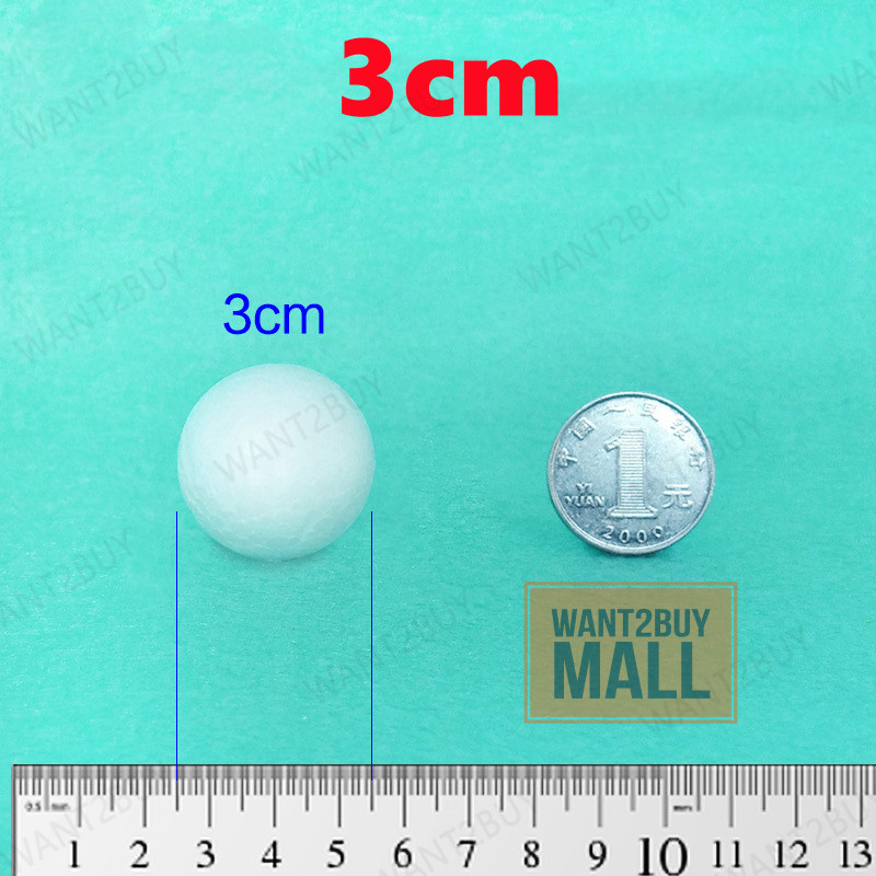 1-15cm DIY White Round Styrofoam Wedding Polystyrene Craft Foam Ball ...
