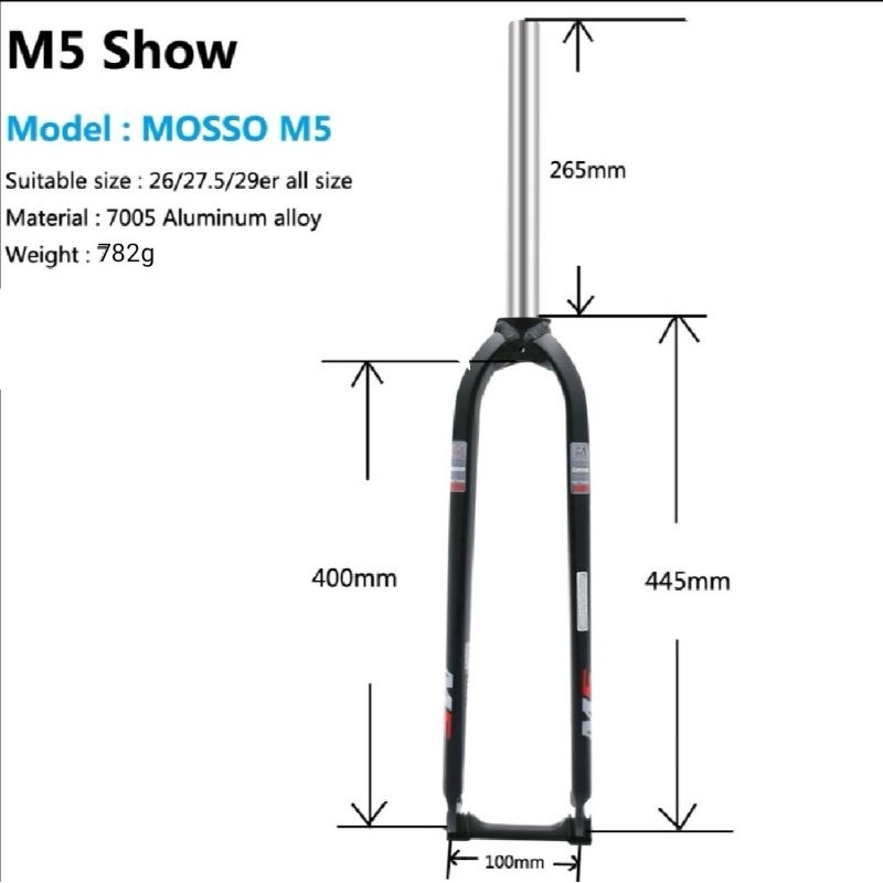 MOSSO RIGID FORK (26/27.5/29er) | Shopee Malaysia