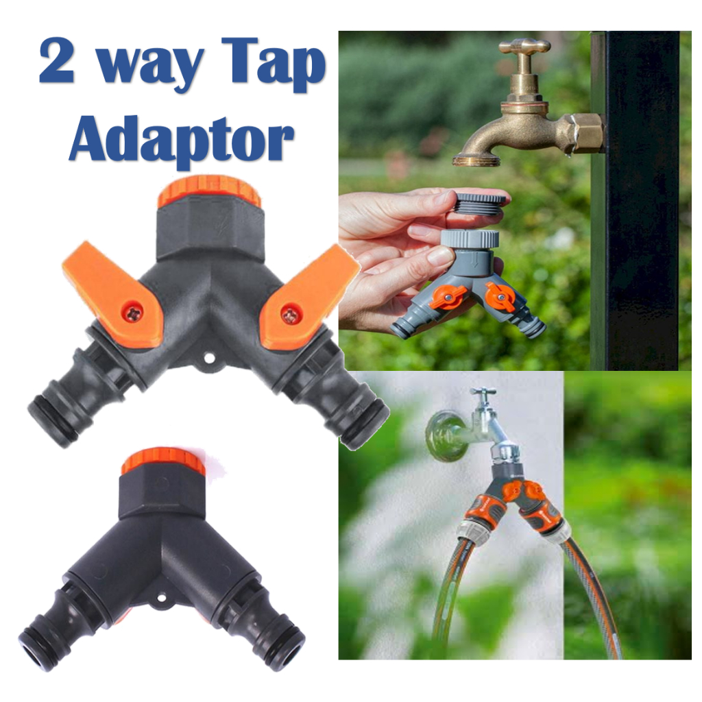 High Quality Thick PVC Two Way Garden Bib tap Adaptor Y Connector Valve ...