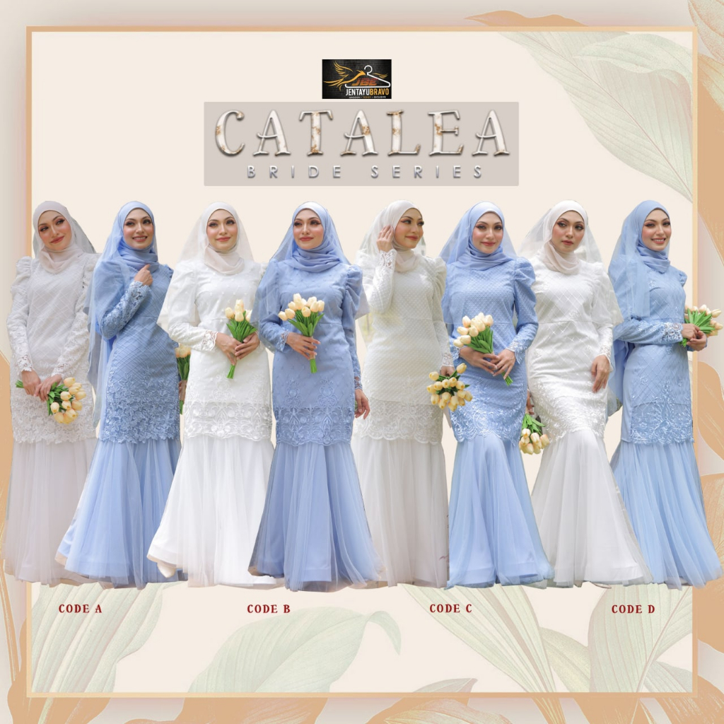 Baju Raya 2023 Catalea Bride Series Baju Kurung Nikah Baju Kurung Putih Baju Tunang Bridesmaid ...