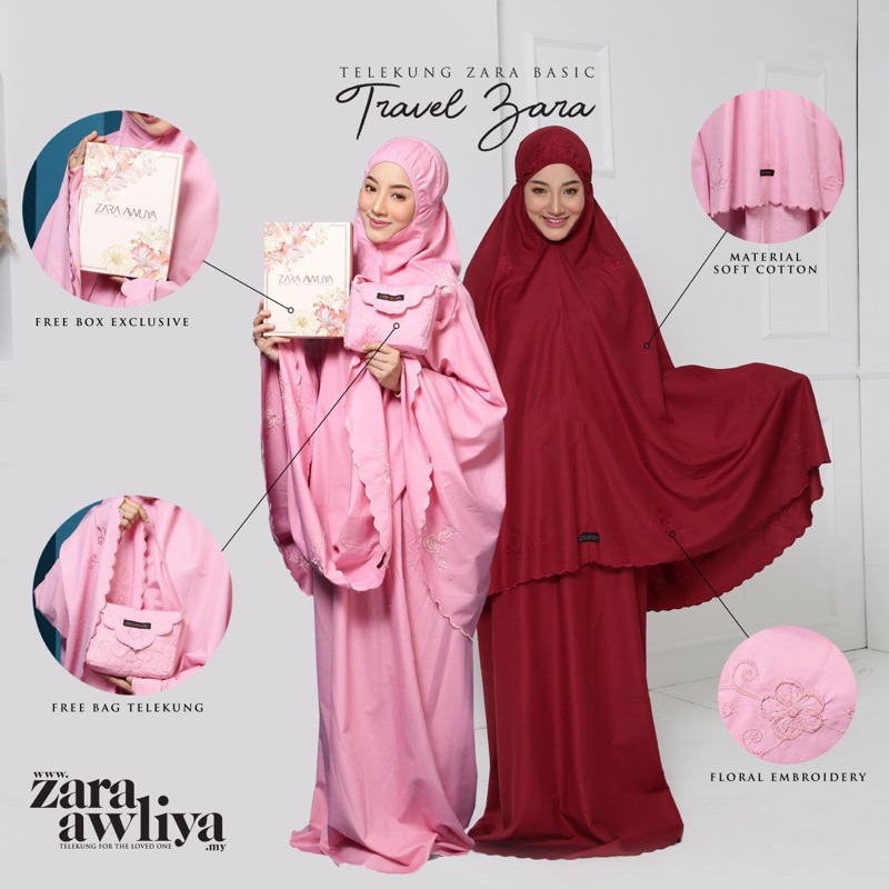 BUY 5 Free 1 - TRAVEL ZARA Telekung Travel by Zara Awliya | Ringan dan ...