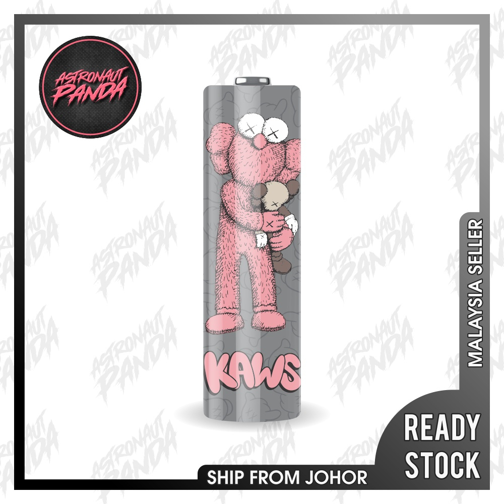 (Ready Stock) Supreme x Kaws Style 18650 Battery Wrap (Astronaut Panda ...
