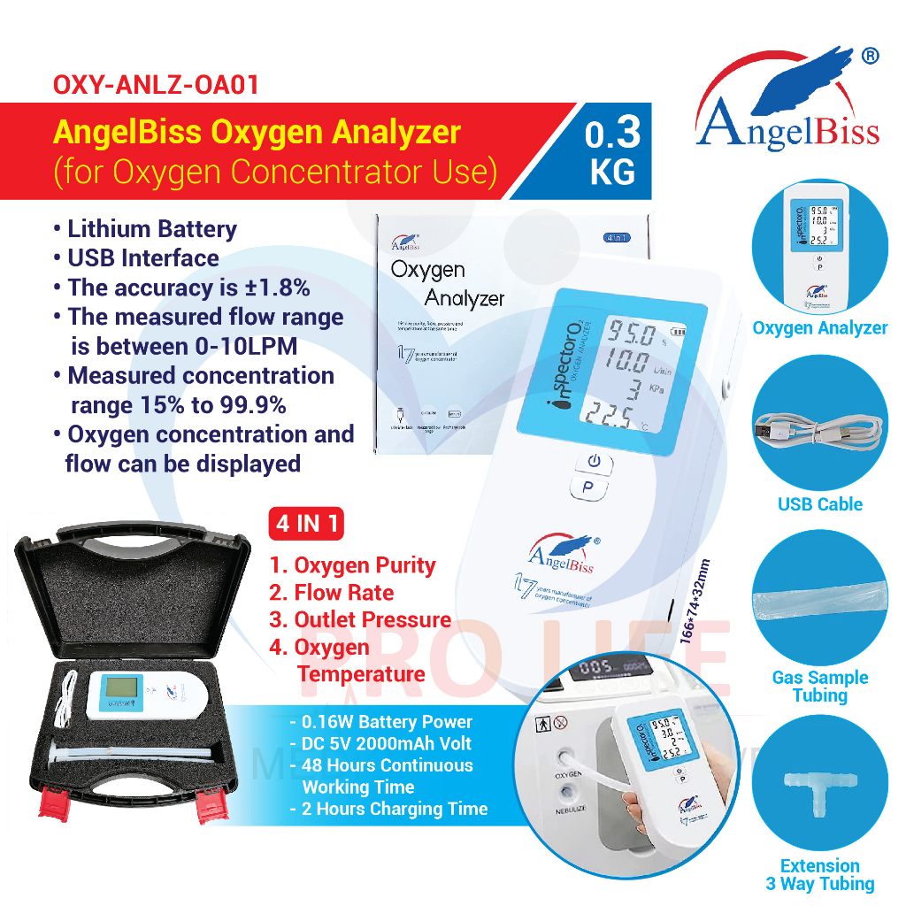 AngelBiss Oxygen Analyzer (for Oxygen Concentrator Use) OA01 | Shopee Malaysia