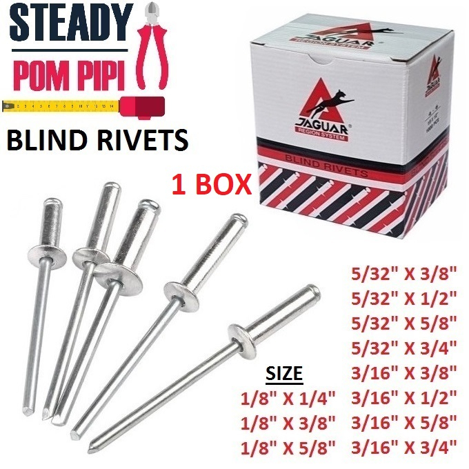ALUMINIUM BLIND RIVET / MATA RIVET (1/8", 3/16", 5/32") / PAKU RIVET ...