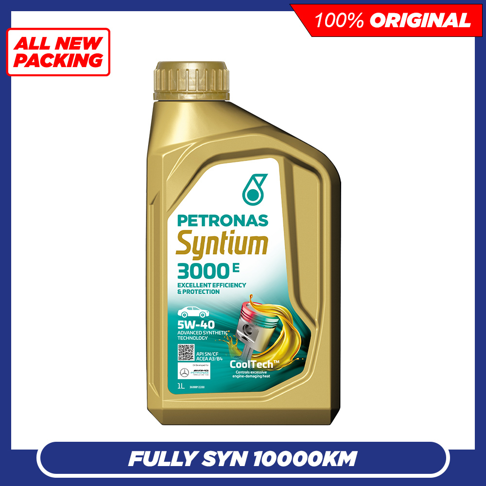 PETRONAS SYNTIUM 3000 E 5W40 SN/CF Fully Synthetic Engine Oil (1L ...