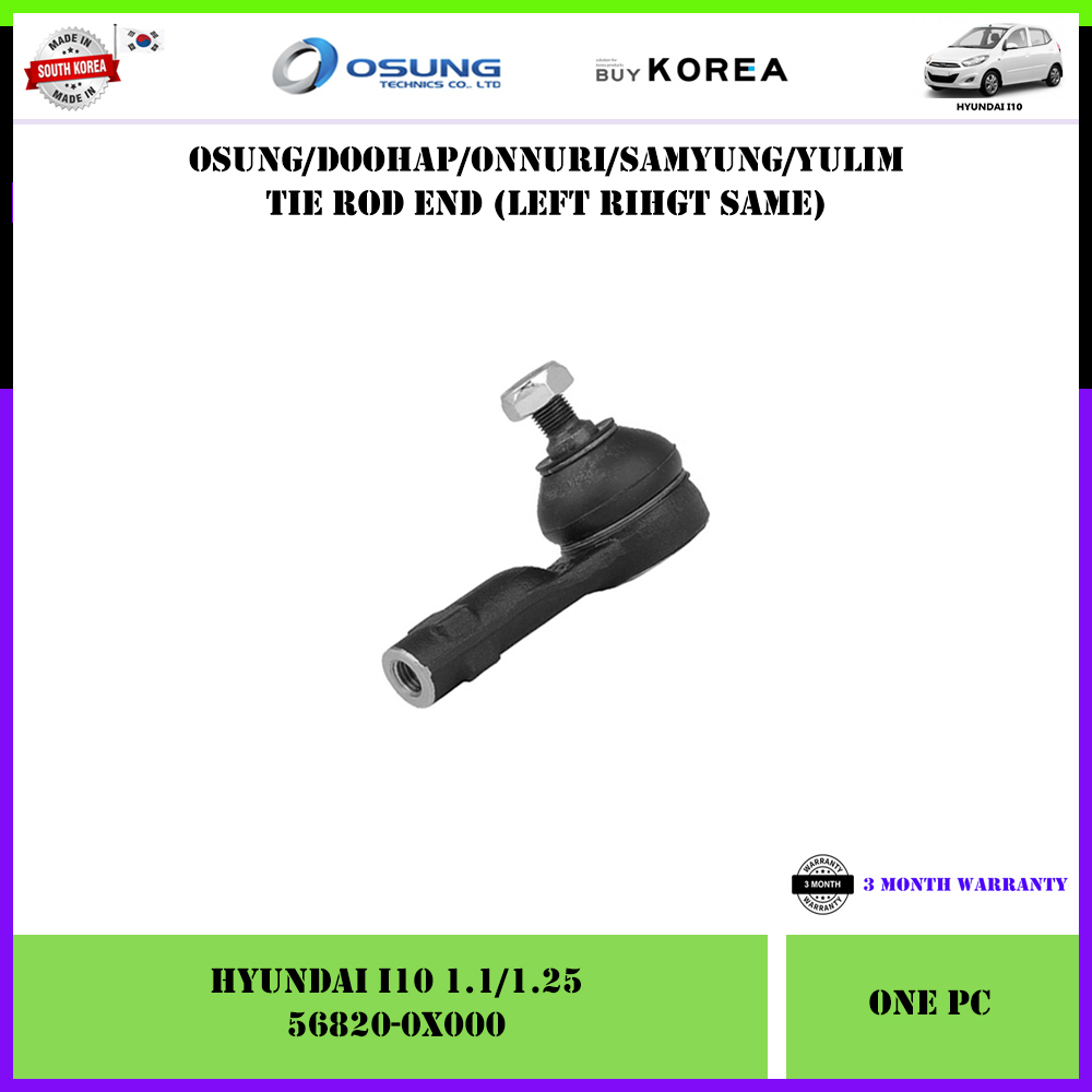 Hyundai I10 1.21/1.25 Tie Rod End 1pc (Left Right Same 56820-0X000/07000) | Shopee Malaysia