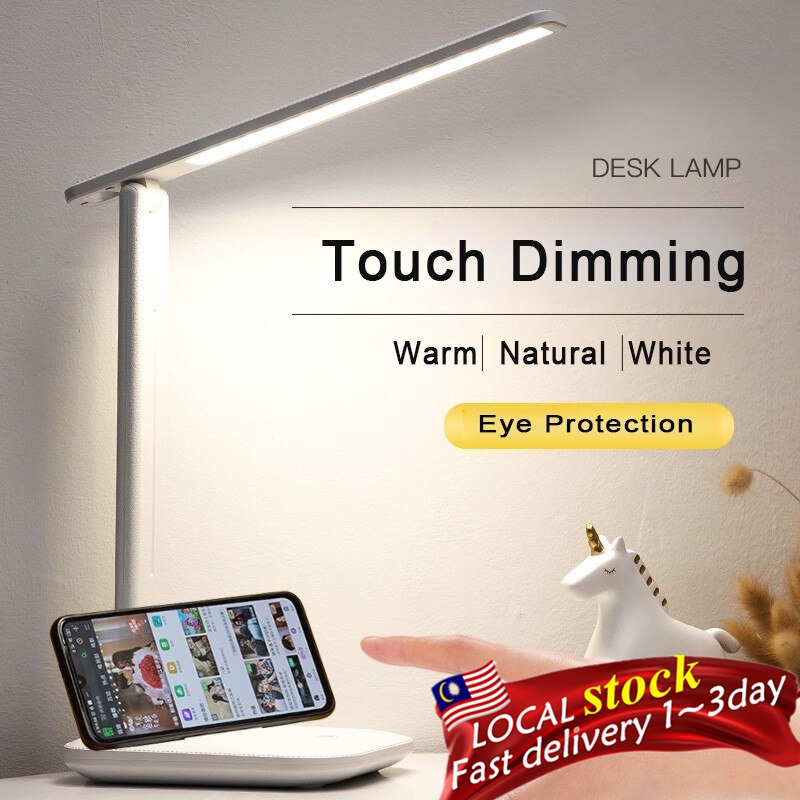 Adjustable LED Touch Dimming Table Lamp Study Desk Lamp USB Eye ...