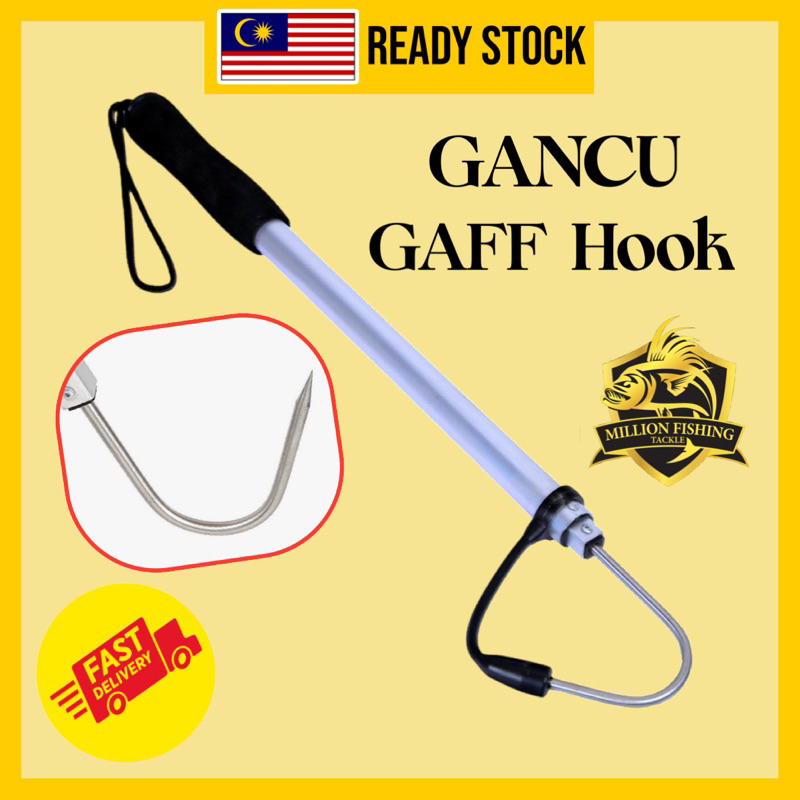 【GANCU】Gancu Cangkuk Ikan Stainless Aluminium Gaff Fishing Tackle Sauk ...