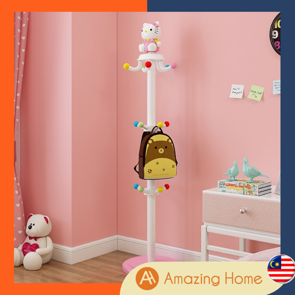 AmazingHome Pinky Kids Clothes Hanger Rack Tree Stand Children Hanging ...