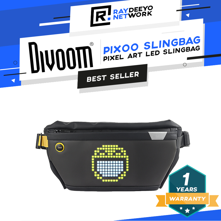 Divoom Pixoo Slingbag V & C RGB LED Pixel Art Display Sling Bag ...