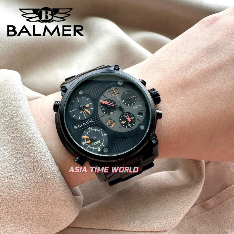 [Original] Balmer 7859G BK-401 Chronograph Men's Watch with Three Time ...