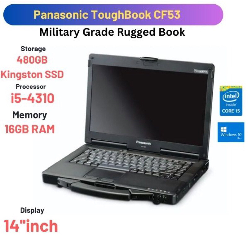 Panasonic ToughBook CF53 i5-4Gen/16GB/1TB SSD | Shopee Malaysia