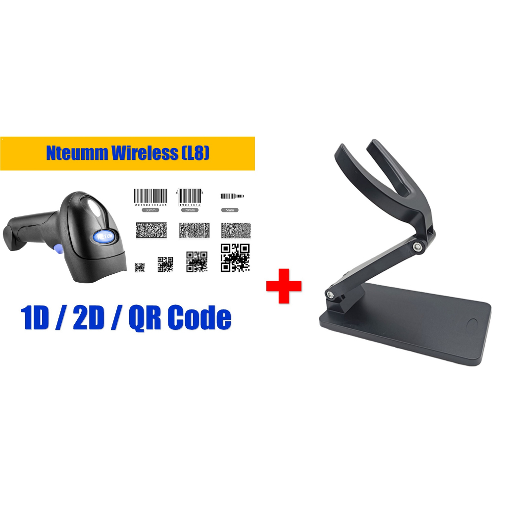 Nteumm S10/S20/ M60/M80/L8/L10 (1D/ 2D/QR Code) USB Wired Bluetooth ...