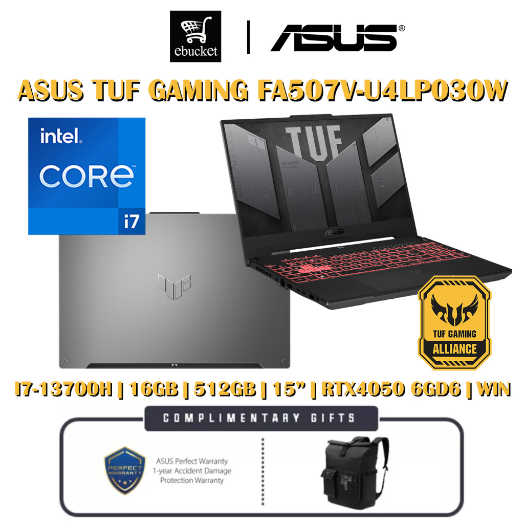 ASUS TUF Gaming F15 FX507Z-U4LP030W Laptop / Notebook ( I7-13700H / 16GB / 512GB SSD / 15' FHD ...
