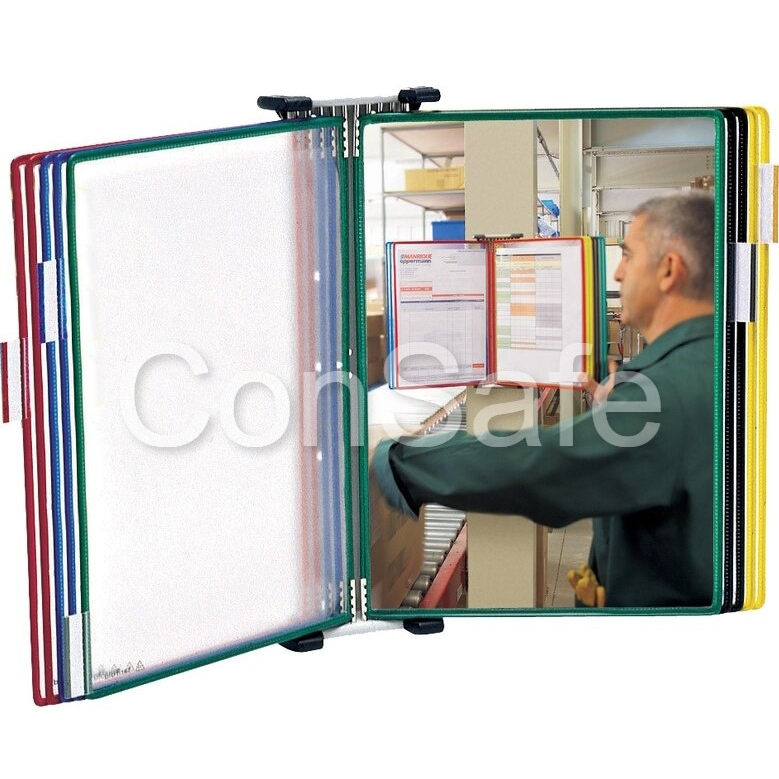 Wall Document Stand Display / Steel Wall Kit (c/w 10 PVC Rotating ...