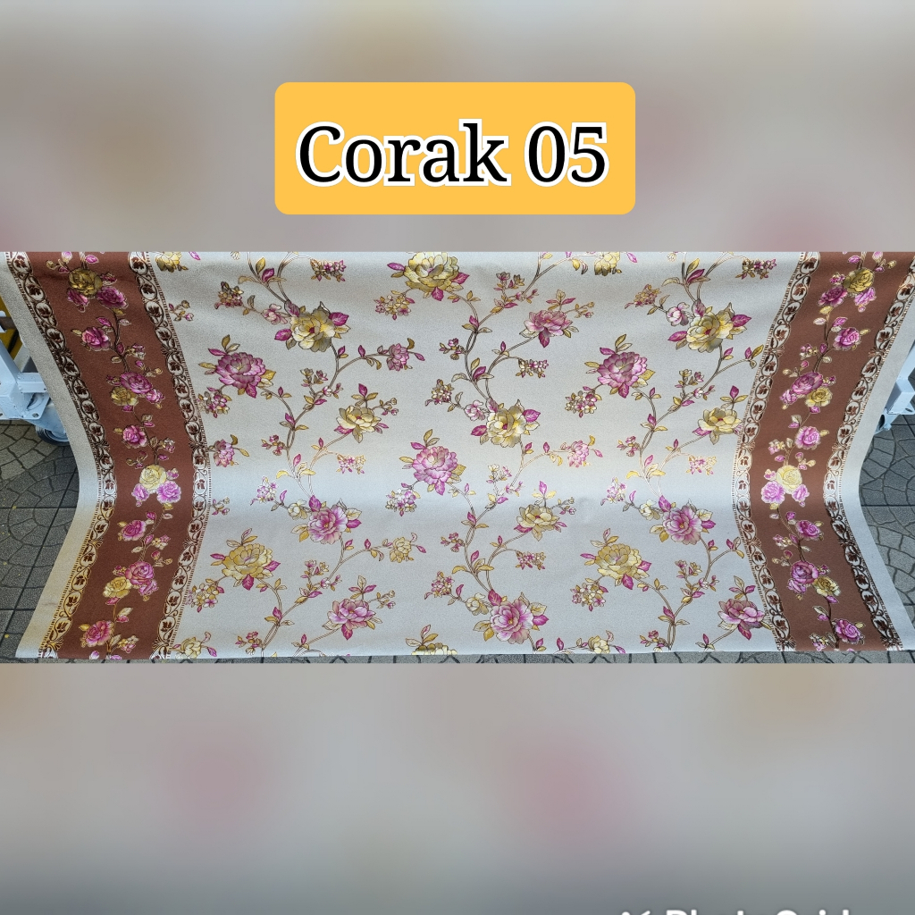 Alas Meja corak - Corak Bunga 3D bermeter , alas meja makan kerusi 6 ...
