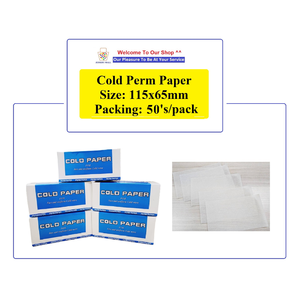 Cold Perm Paper Size: 115x65mm (Packing: 50's/pack) | Shopee Malaysia
